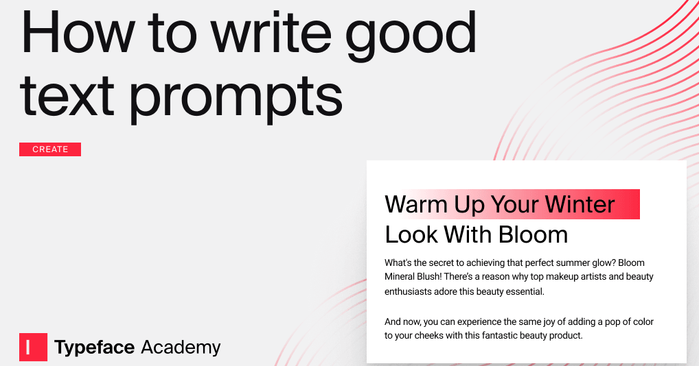 AI Text Prompts & How to Write a Good AI Writing Prompts | Typeface Academy